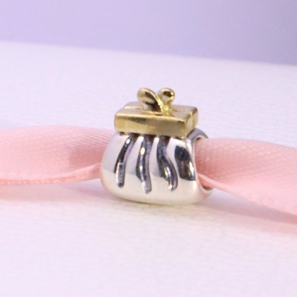 Pandora | Jewelry | Pandora Two Tone Bow Purse Sterling Silver And 4k ...
